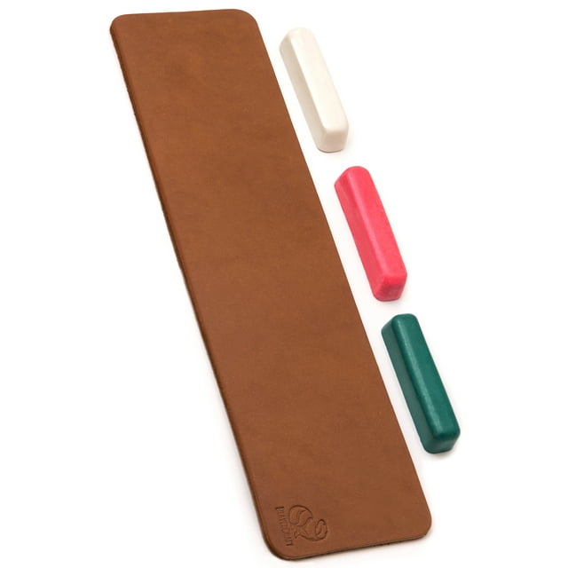 BeaverCraft Leather Knife Strop Kit LS7P03 with Polishing Compound ...