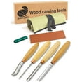BeaverCraft, Wood Carving Chisel Set SC01 - Gouge Wood Carving Tools Kit in Rolling Pouch with ...