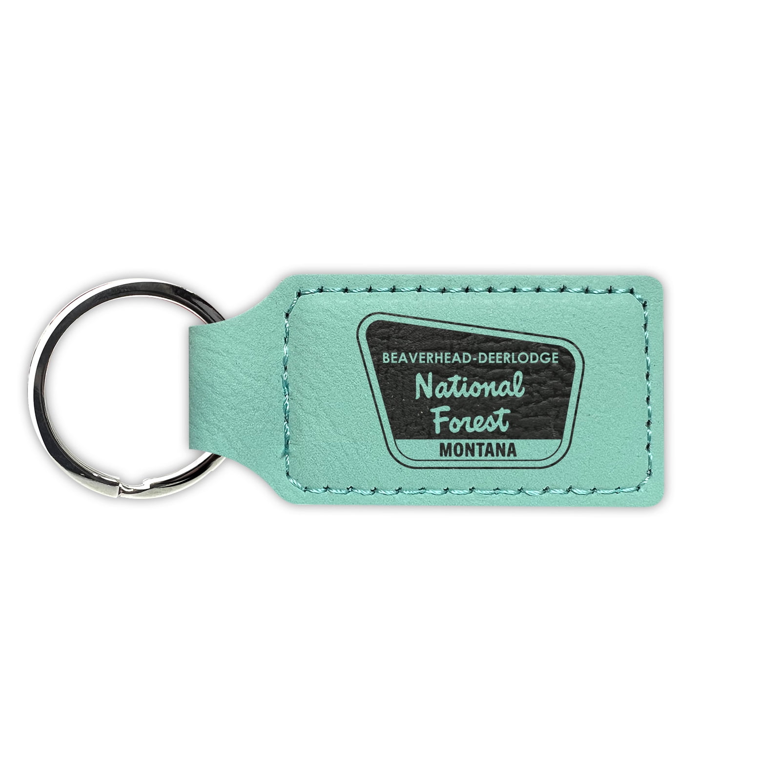 Beaverhead-Deerlodge National Forest Keychain Leatherette Rectangle ...