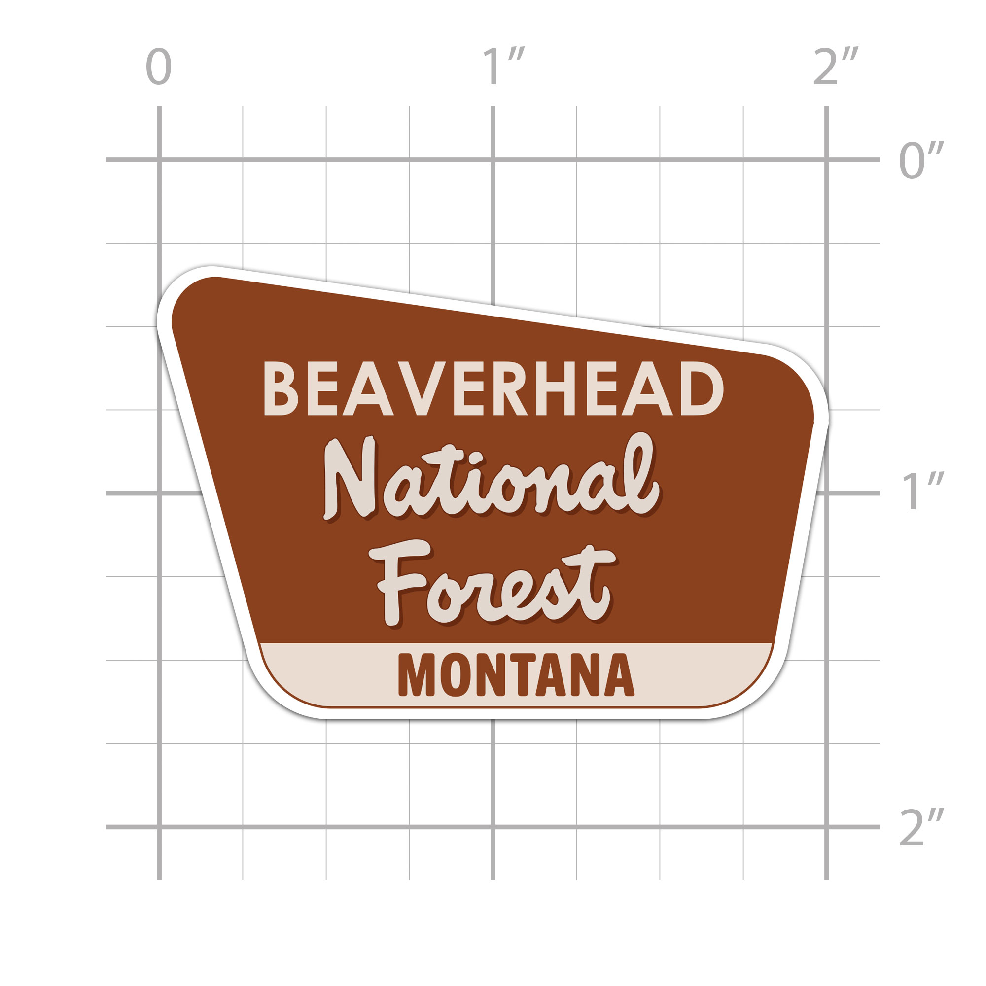 Beaverhead National Forest Montana mt Sticker for water bottle phone ...