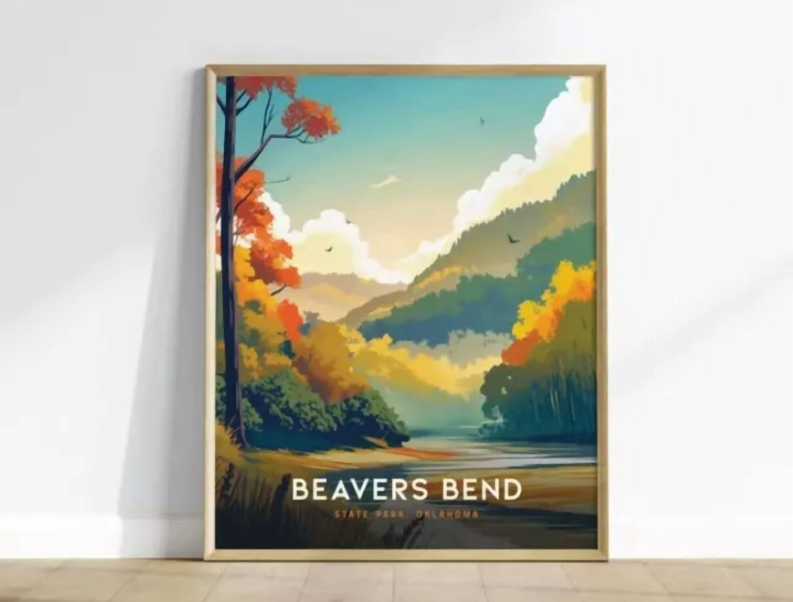 Beavers Bend State Park Oklahoma Poster - Scenic Forest Landscape Home ...