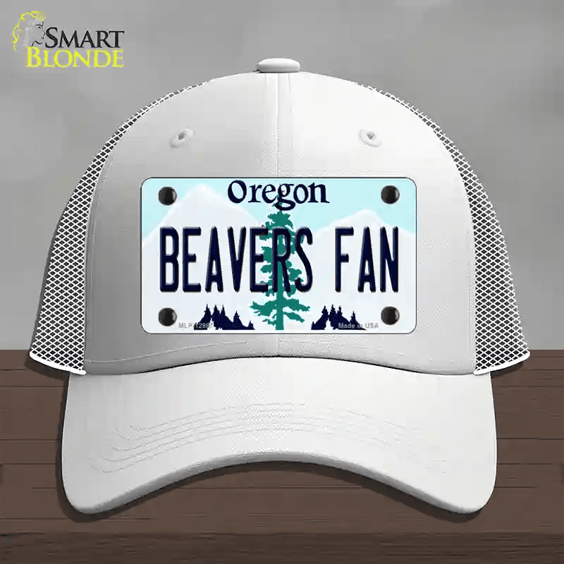Beavers Fan Novelty License Plate Hat Mesh White - Walmart.com