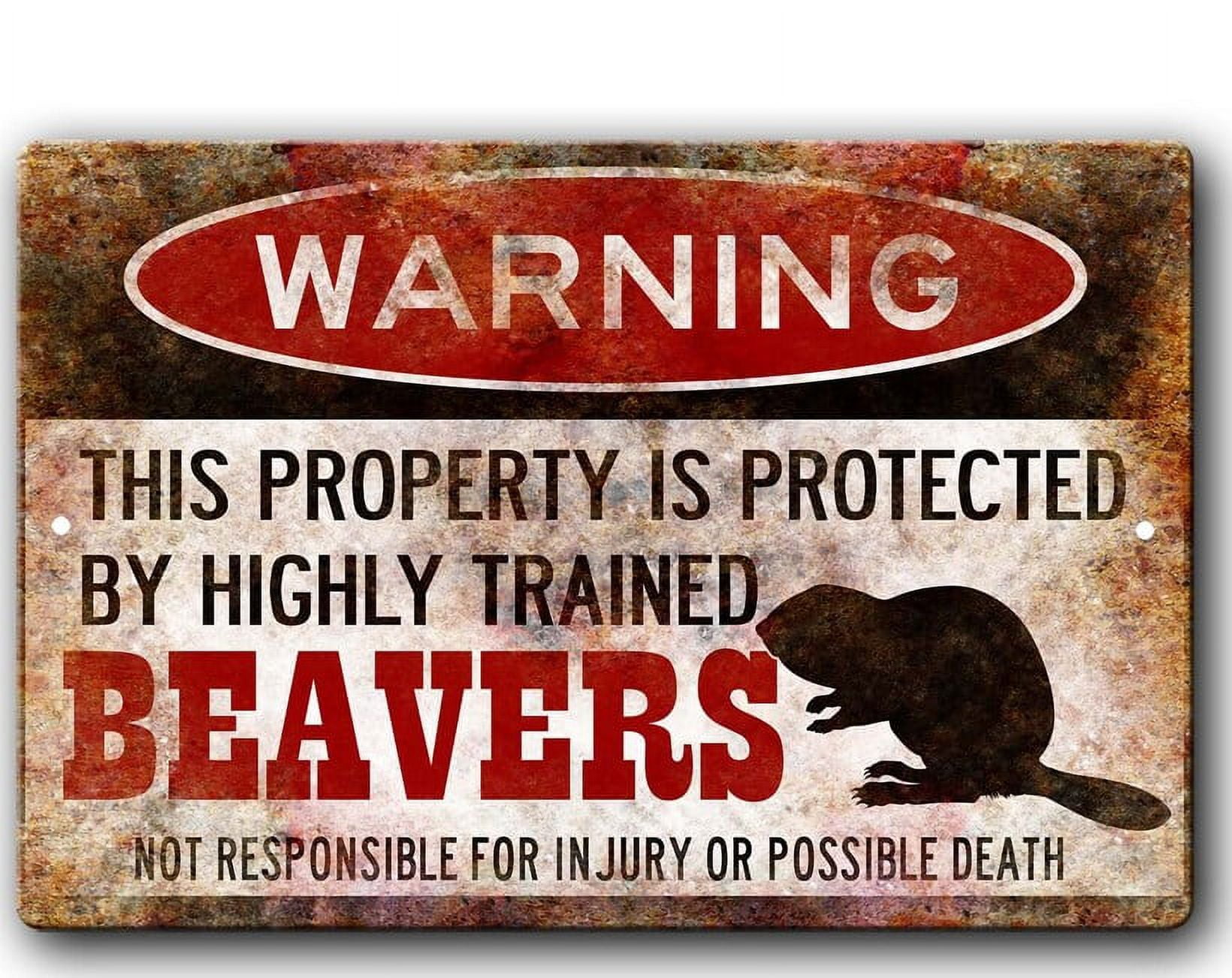 Beavers Warning Sign Funny Beaver Gift Funny lake house sign Funny ...