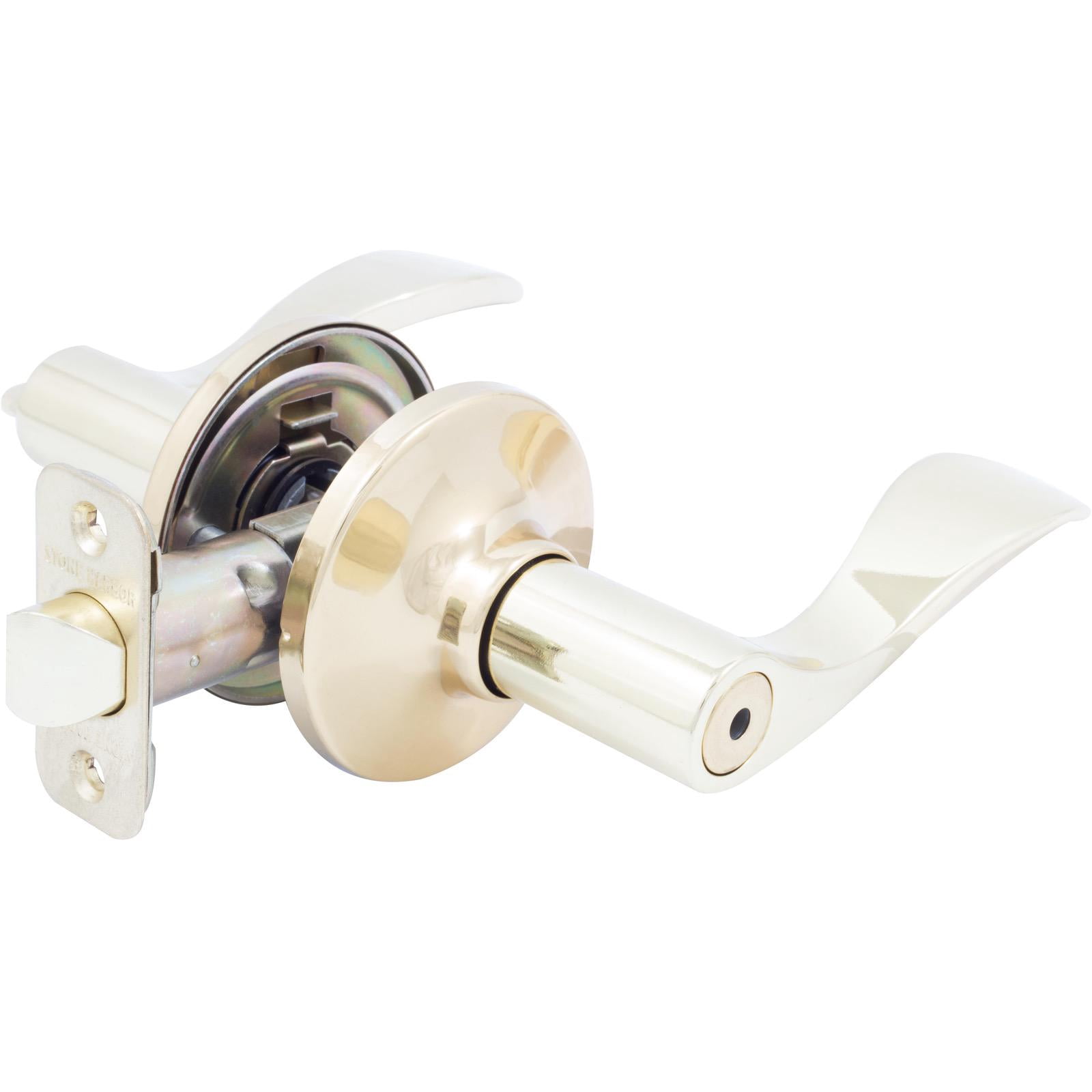Beaverton Door Lever, Privacy (Hall/Closet) Latch, Clear Pack, Bright ...