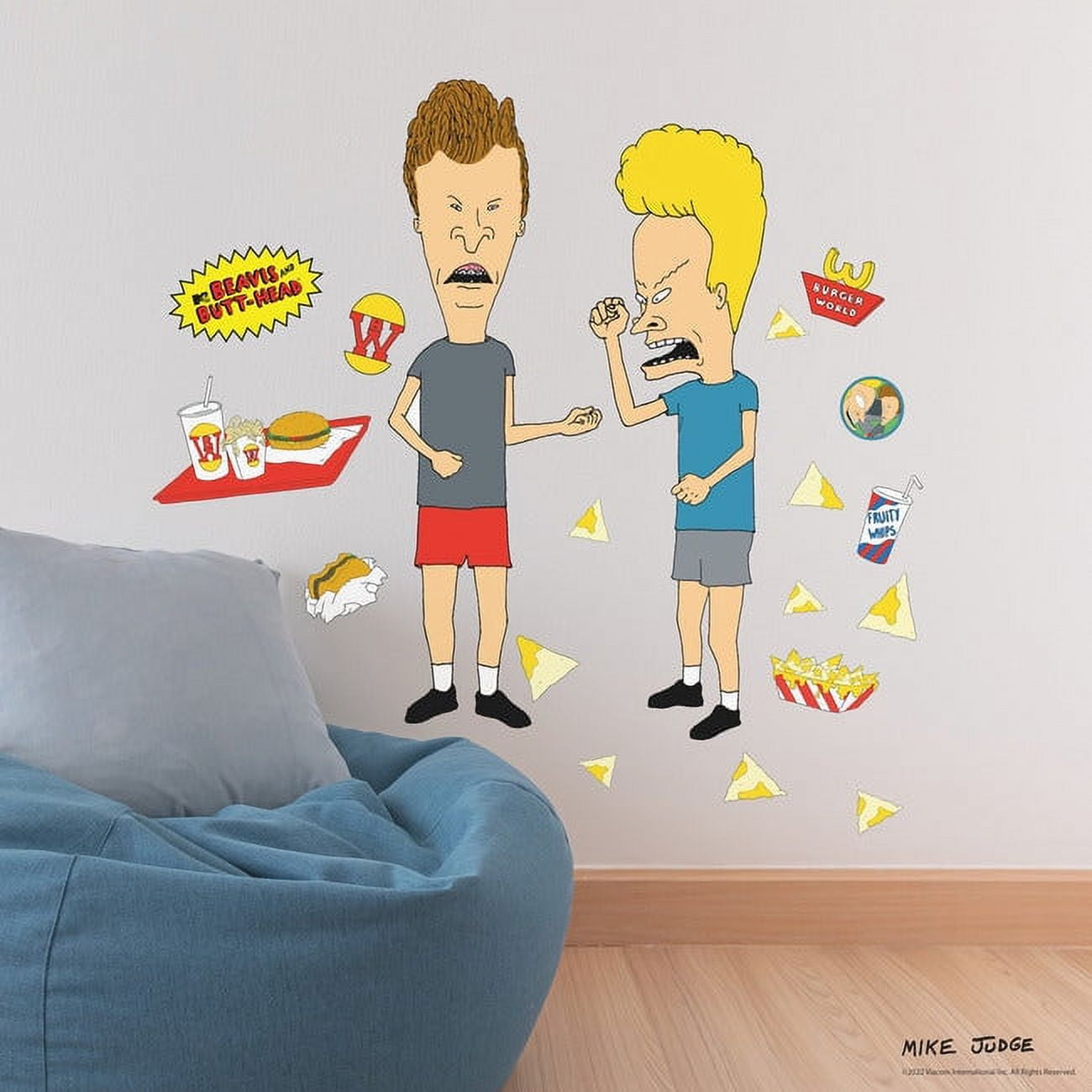 Beavis And Butt-Head Giant Wall Decals, Peel & Stick, Removable ...