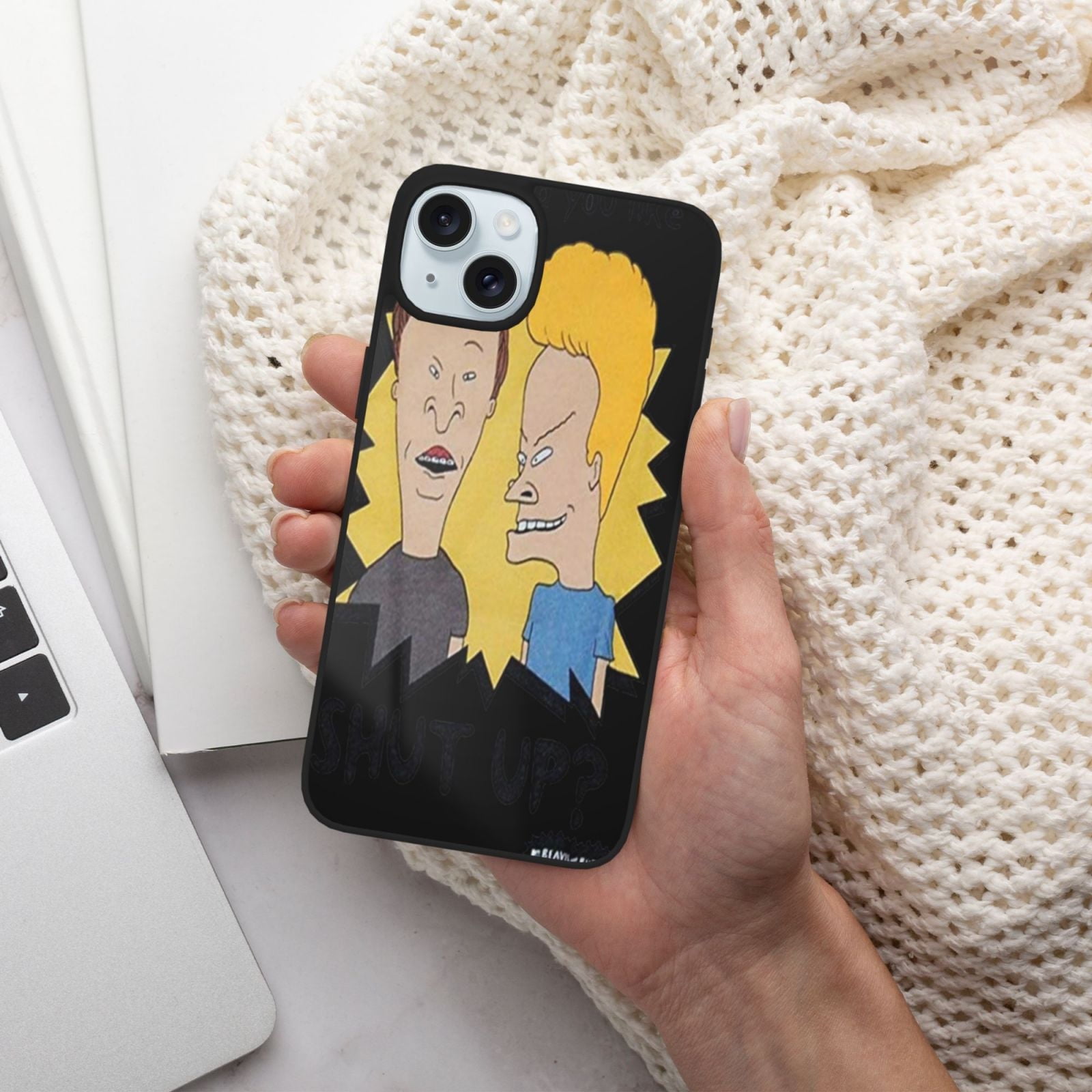 Beavis And Butthead Iphone 15 Soft Glass Case Iphone 15 Plus Case Tpu ...