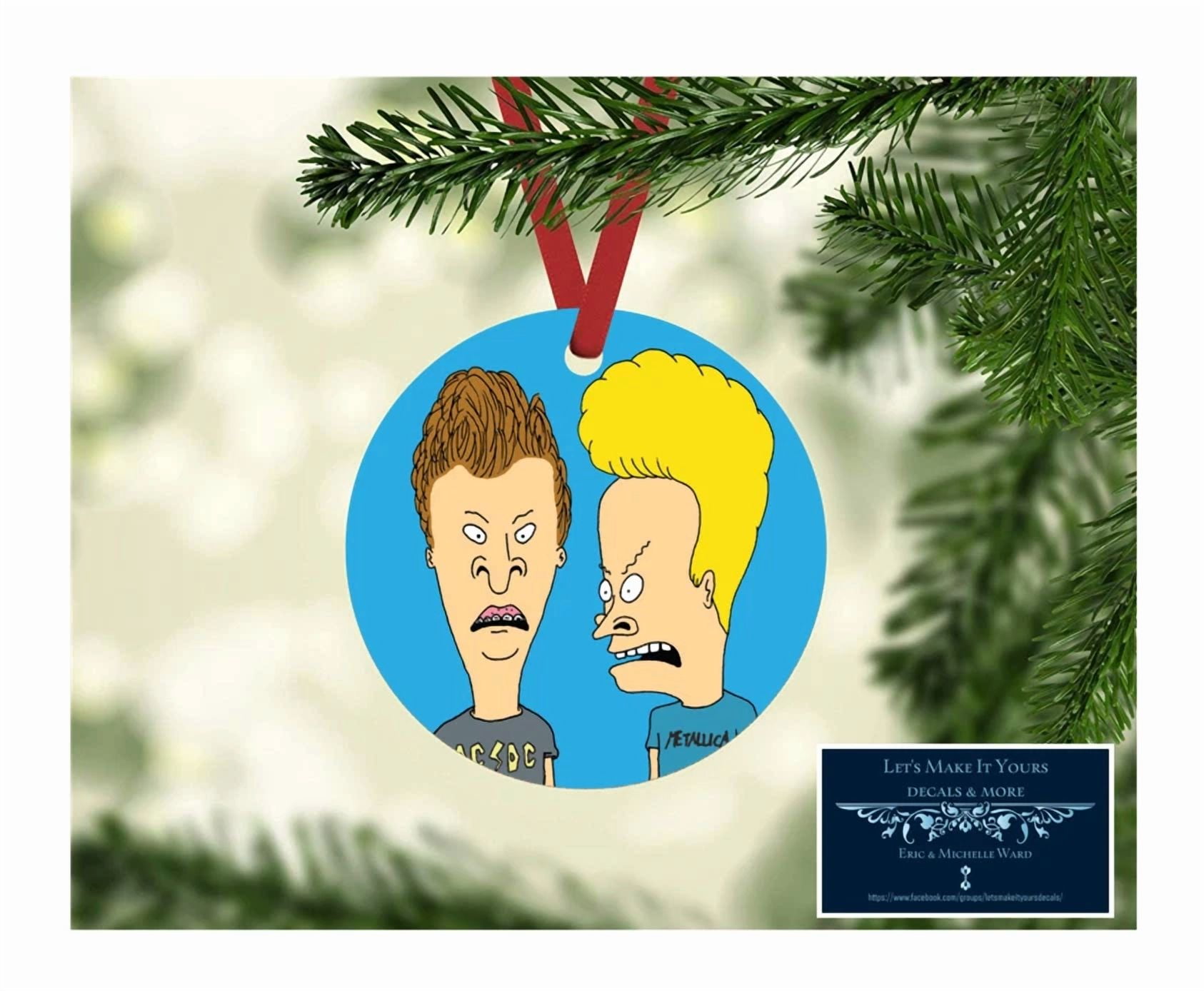 Beavis And Butthead Metal Christmas Ornament Luggage Tag Decoration ...