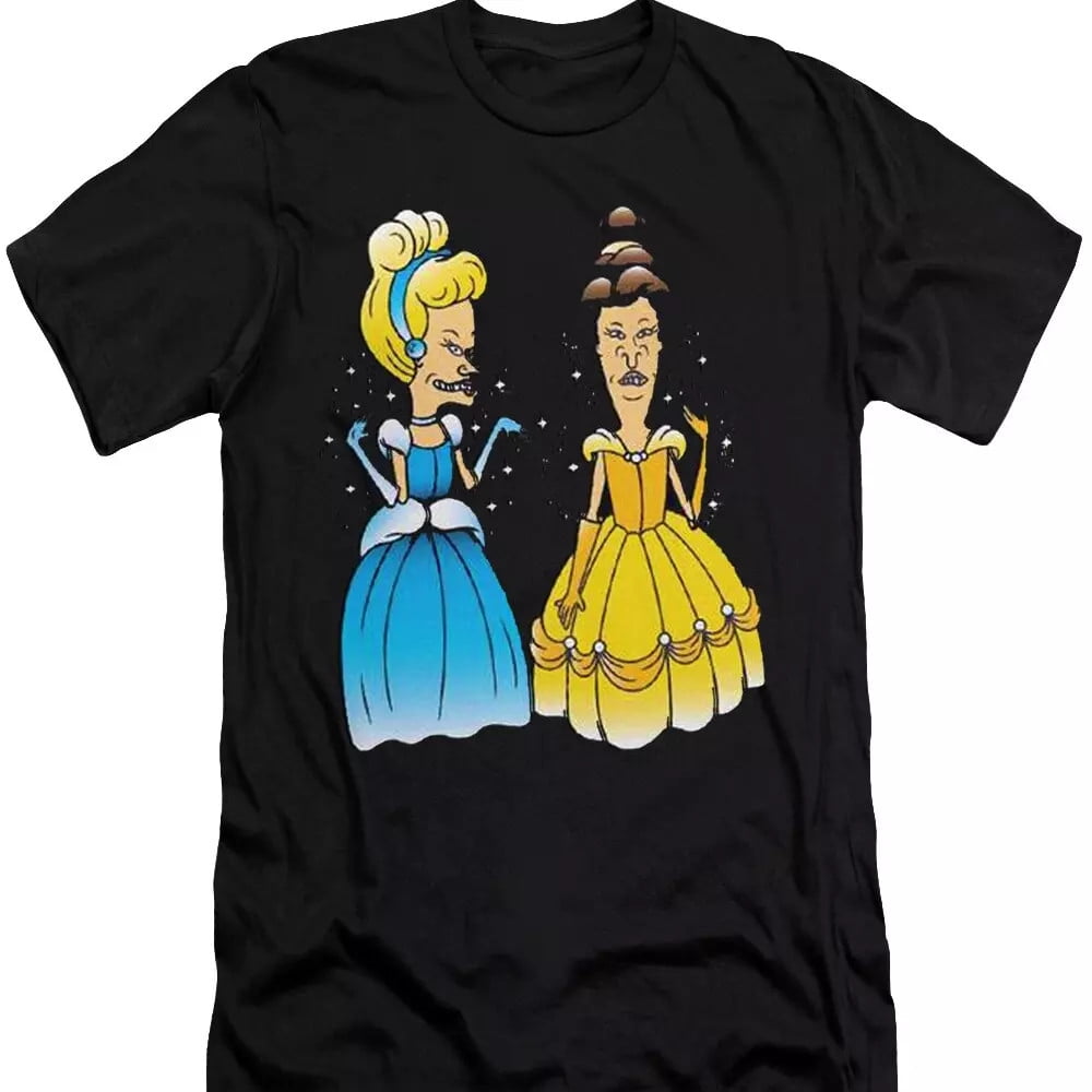 Beavis And Butthead Princess Black Cotton T Shirt Full Size S-5XL ...