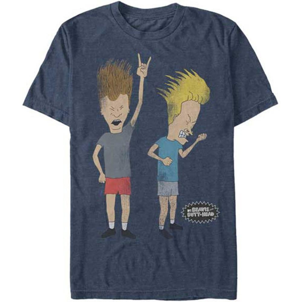 Beavis And Butthead T-Shirt Headbangers Rockin' Out Classic MTV Logo T ...
