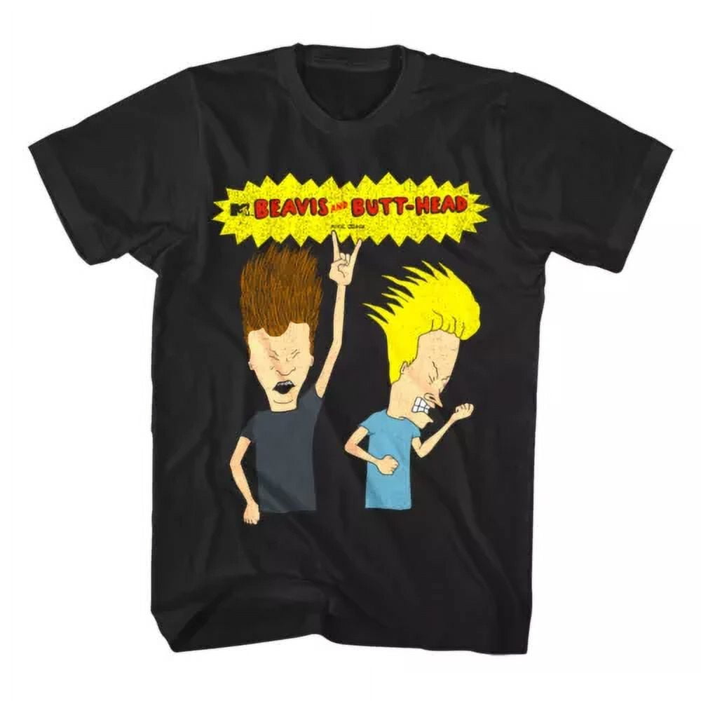 Beavis And Butthead Wildin Out With Air Guitars Men's T-Shirt Music Hot ...