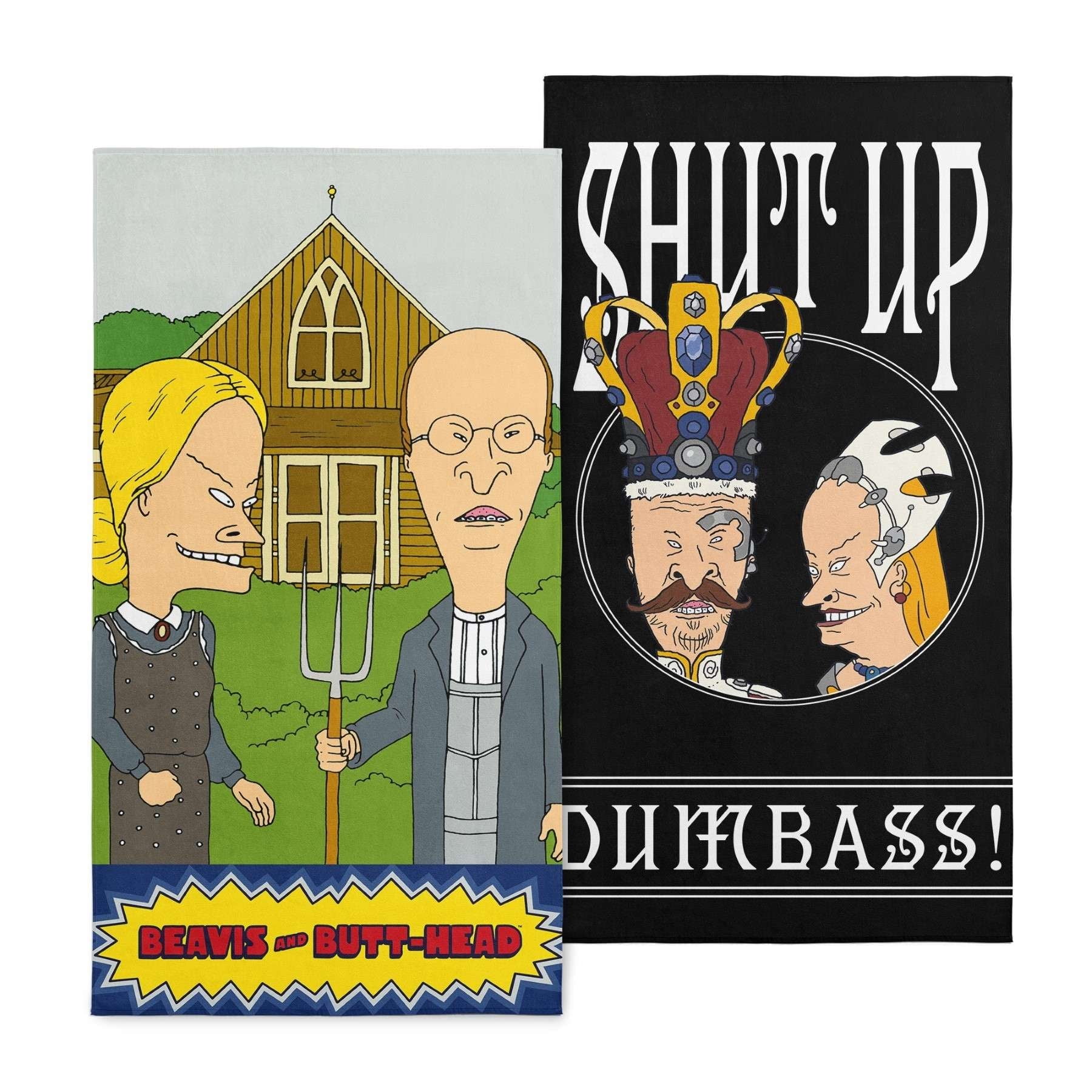 Beavis & Butt-Head B Gothic Rules Shut Up Kids 2 Pack Beach Towels ...