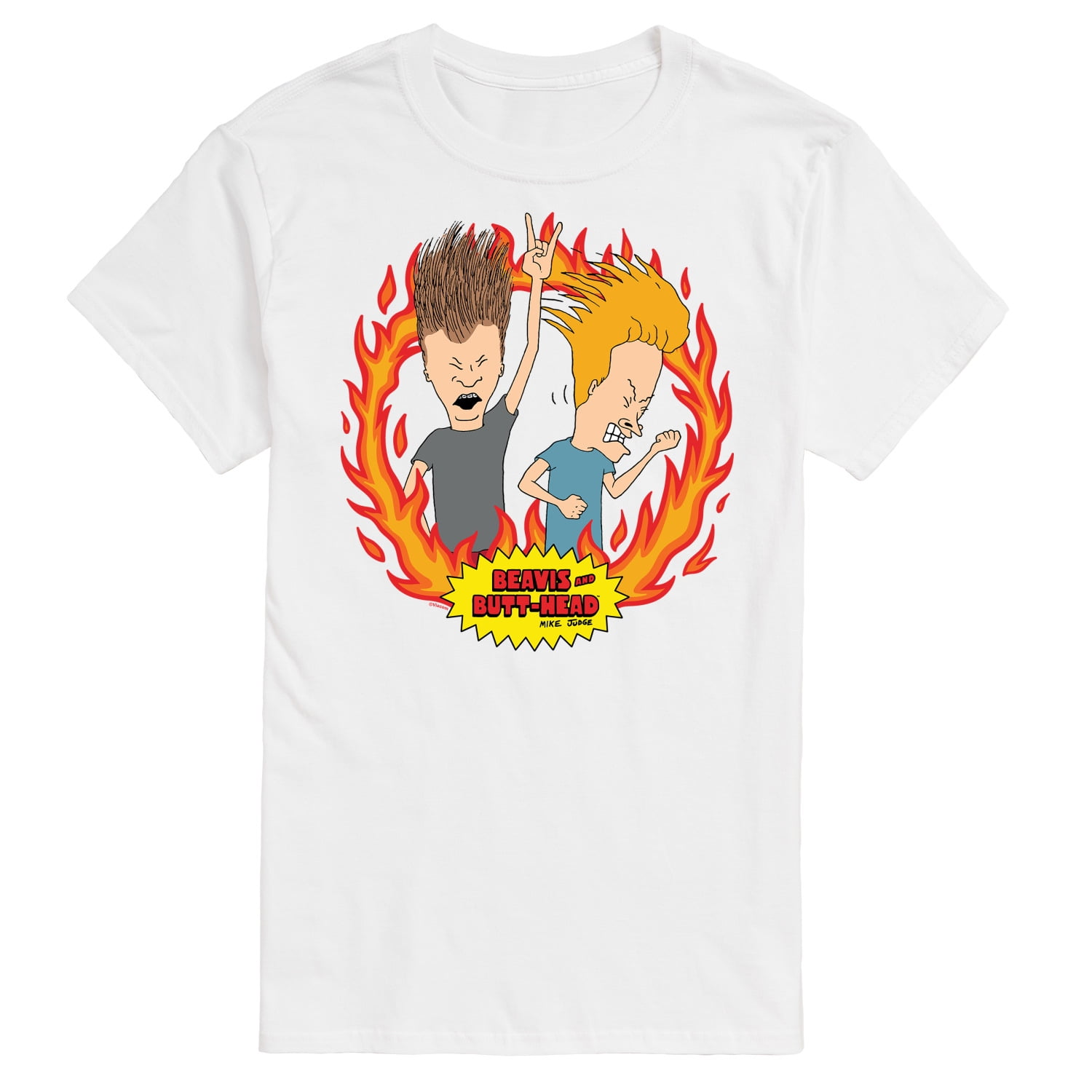 Beavis & Butthead - Rock Flames - Men's Short Sleeve Graphic T-Shirt ...