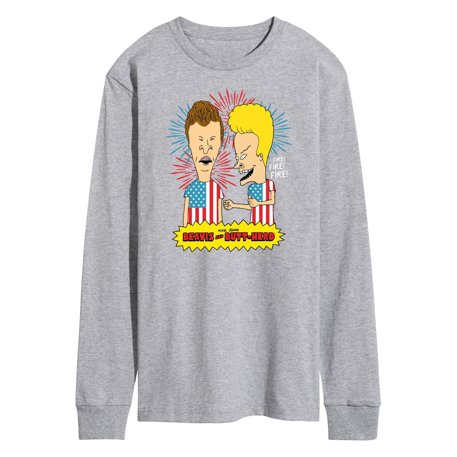 Beavis & Butthead - USA Fire - Men's Long Sleeve T-Shirt - Walmart.com