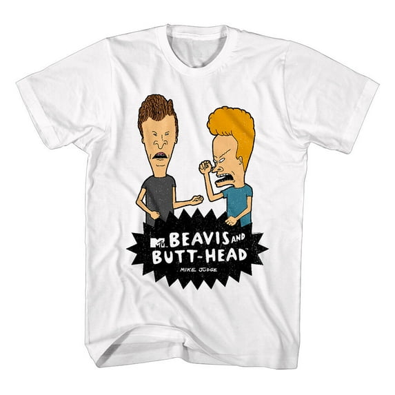 Beavis and Butthead Air Guitar Men's T Shirt Logo Rockin Out to Heavy ...