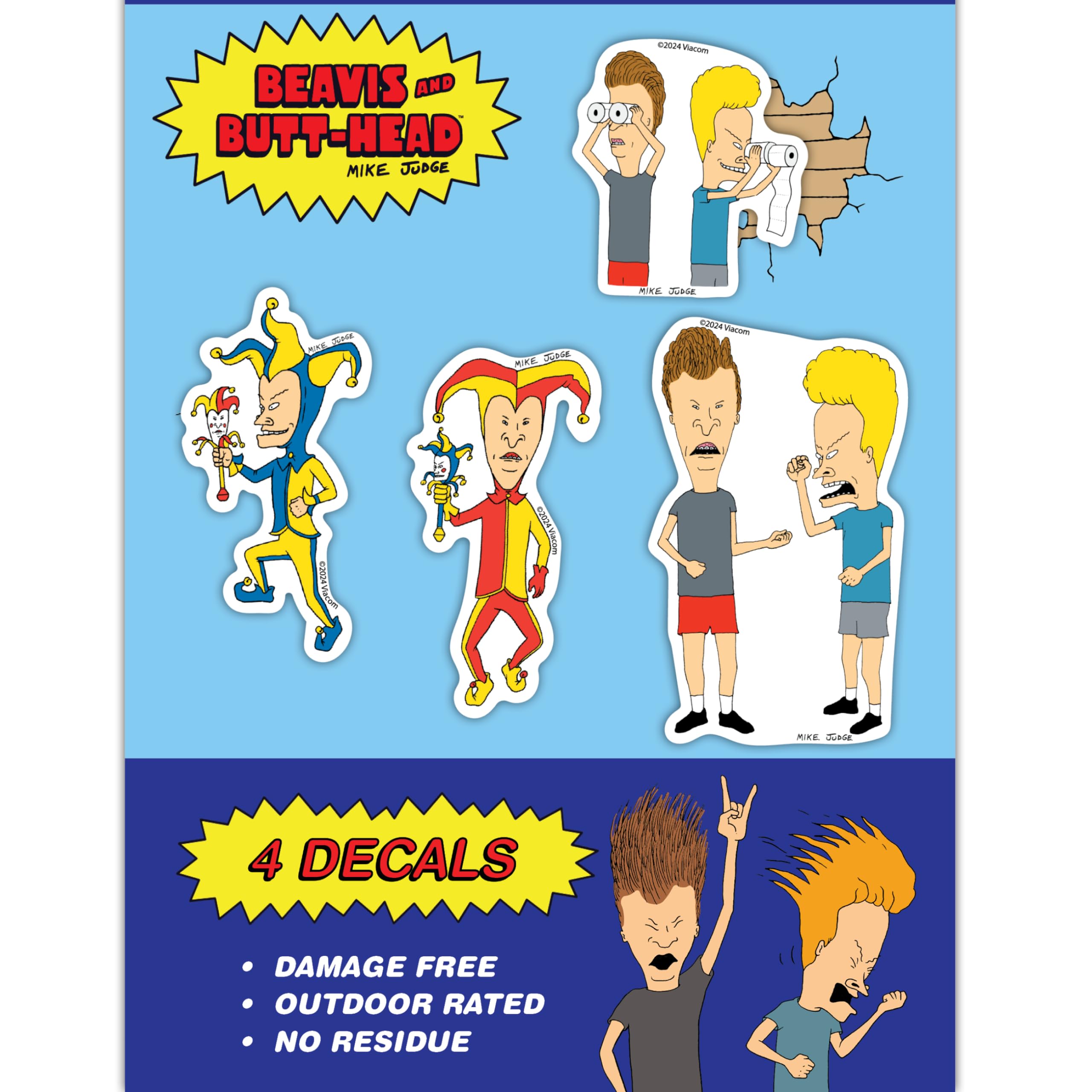 Beavis and Butthead Vinyl Decals - Set of 4 Waterproof Outdoor Car ...