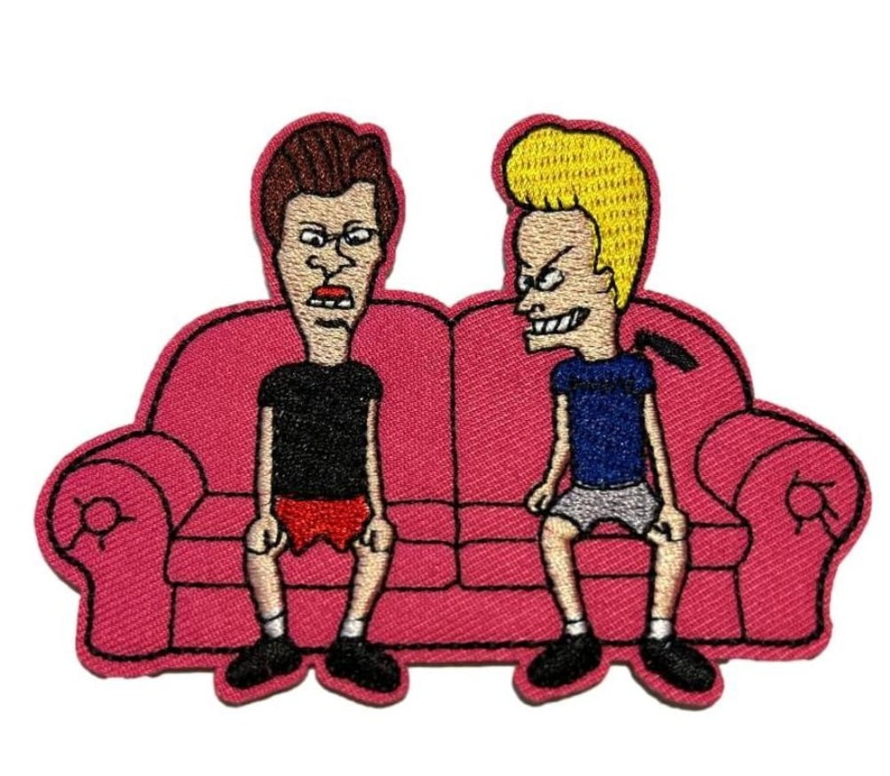 Beavis and Butthead on Couch Embroiderd 4 Inch Wide Iron On Patch ...