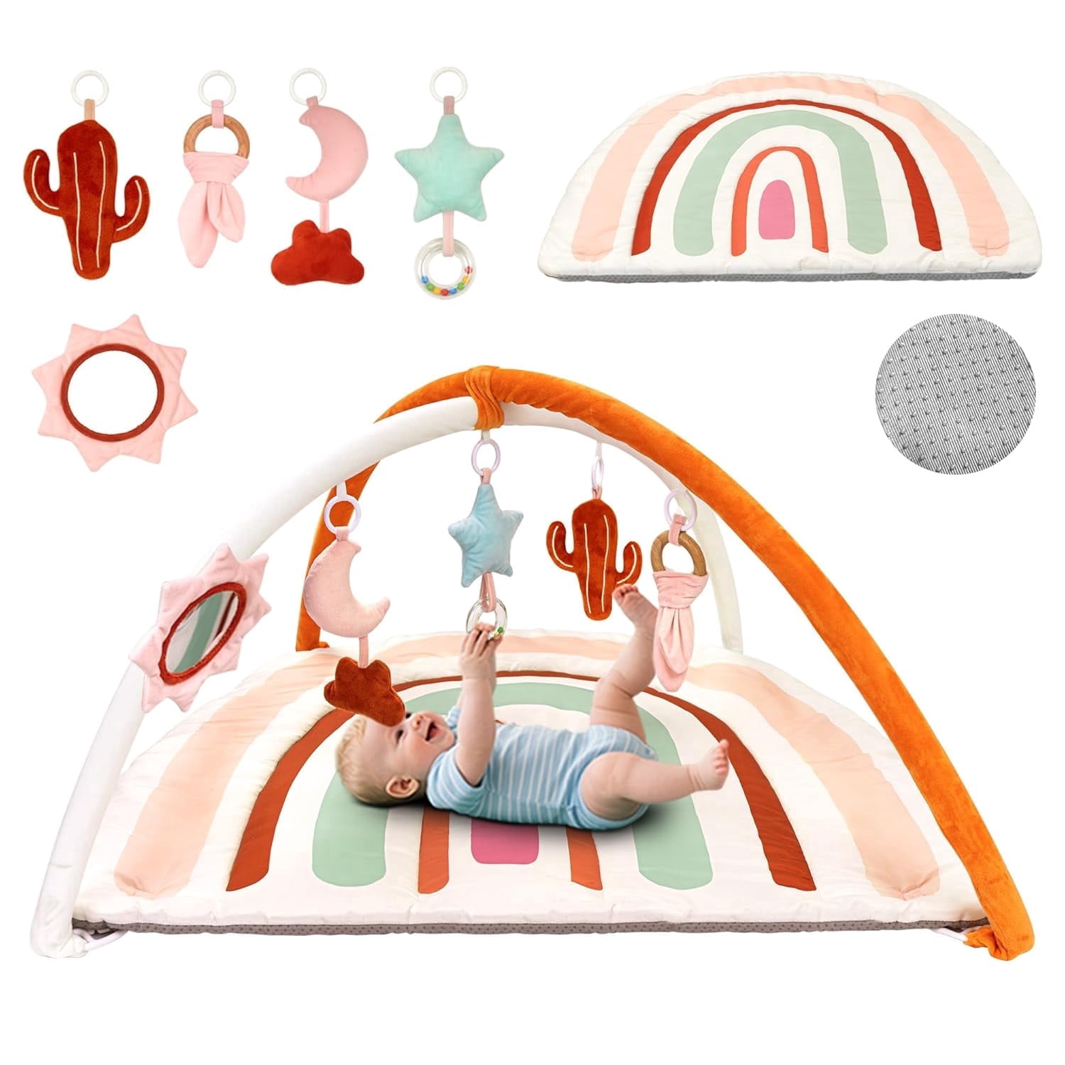 Beavtaens Baby Gym Play Mat, Activity Mat 4-in-1 Tummy Time, Baby Gift ...
