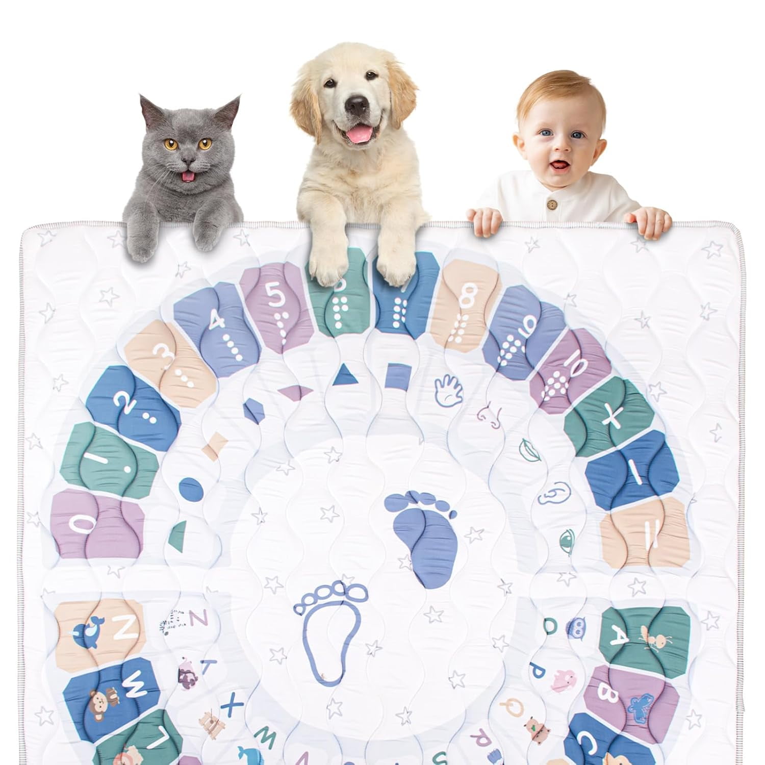 Beavtaens Baby Play Mat for Floor, Foam 50"x50" Playpen Mat, Thickened ...