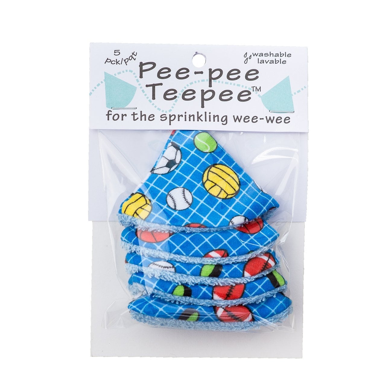 Beba Bean Pee Pee Teepee Shield Pee Covers, 5 pieces, Sports Ball ...