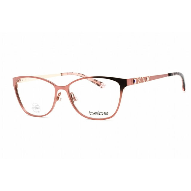 Bebe BB5171 660 Women's Rose Gold Rectangular Metal Frame Eyeglasses ...