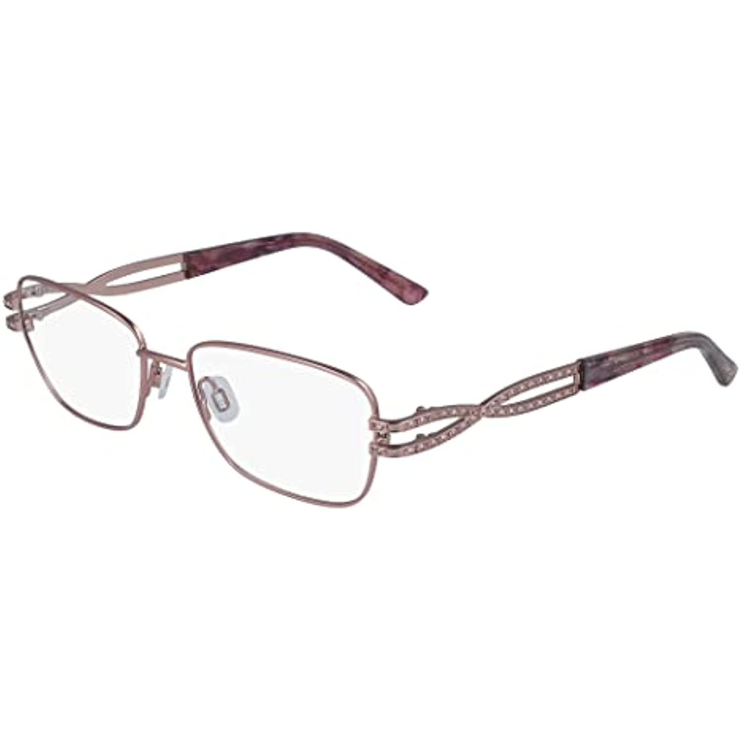 Bebe BB5173 770 Women's Rose Gold Rectangular Metal Frame Eyeglasses ...
