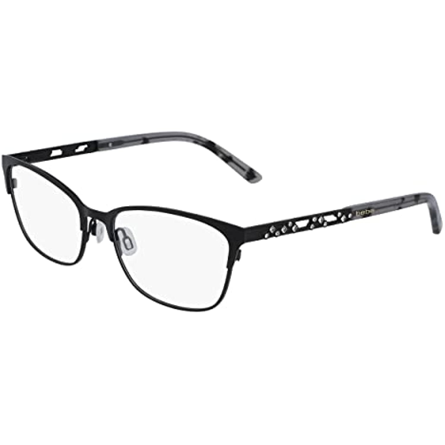 Bebe BB5175 001 Women's Jet Rectangular Plastic Frame Eyeglasses ...
