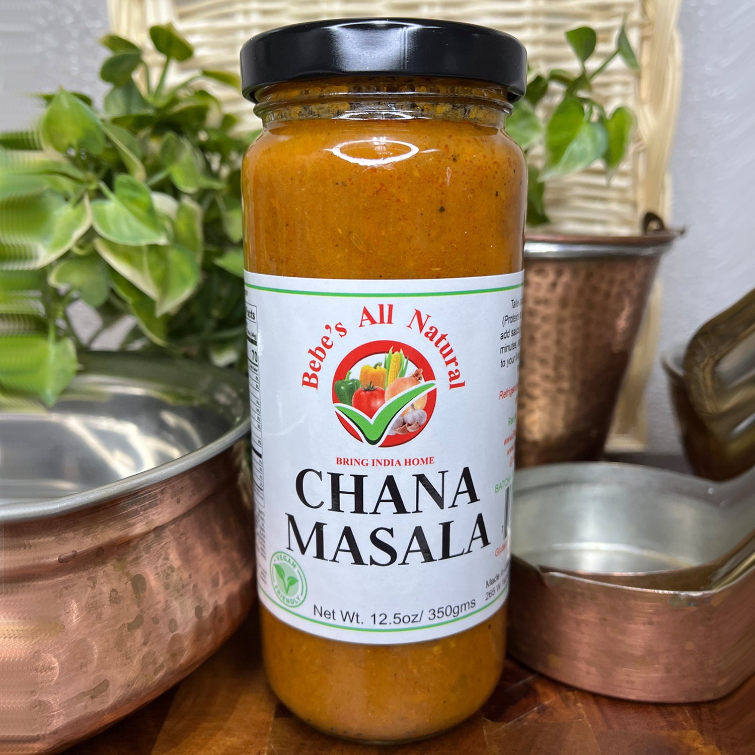 Bebe's All Natural- Chana Masala Vegan - 12.5 oz/ 350 Grams - Walmart.com