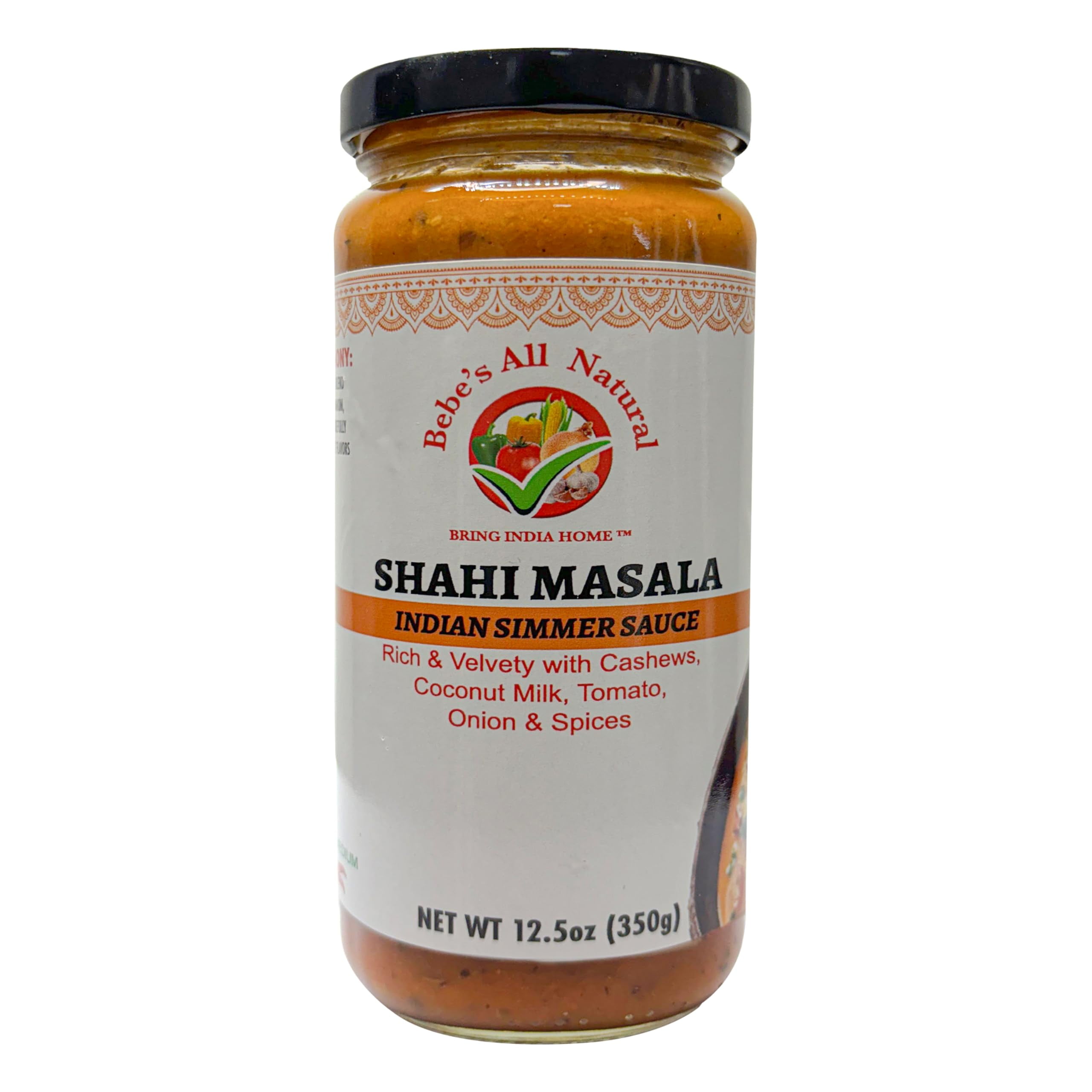 Bebe's All Natural Vegan AKF18 Shahi Masala Indian Sauce | Non-GMO ...