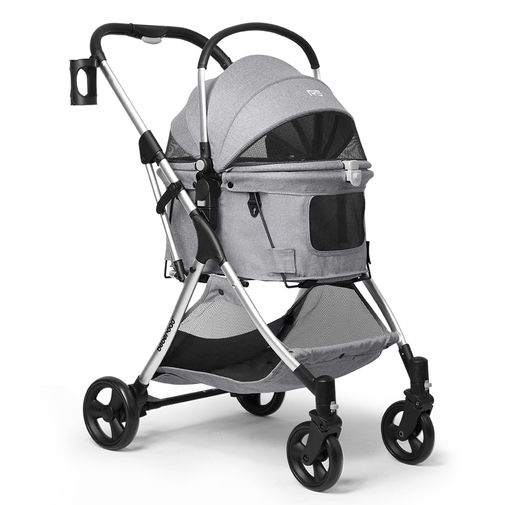 Beberoad Pets Pet Stroller for Small Dogs & Cats, with Removable Basket ...