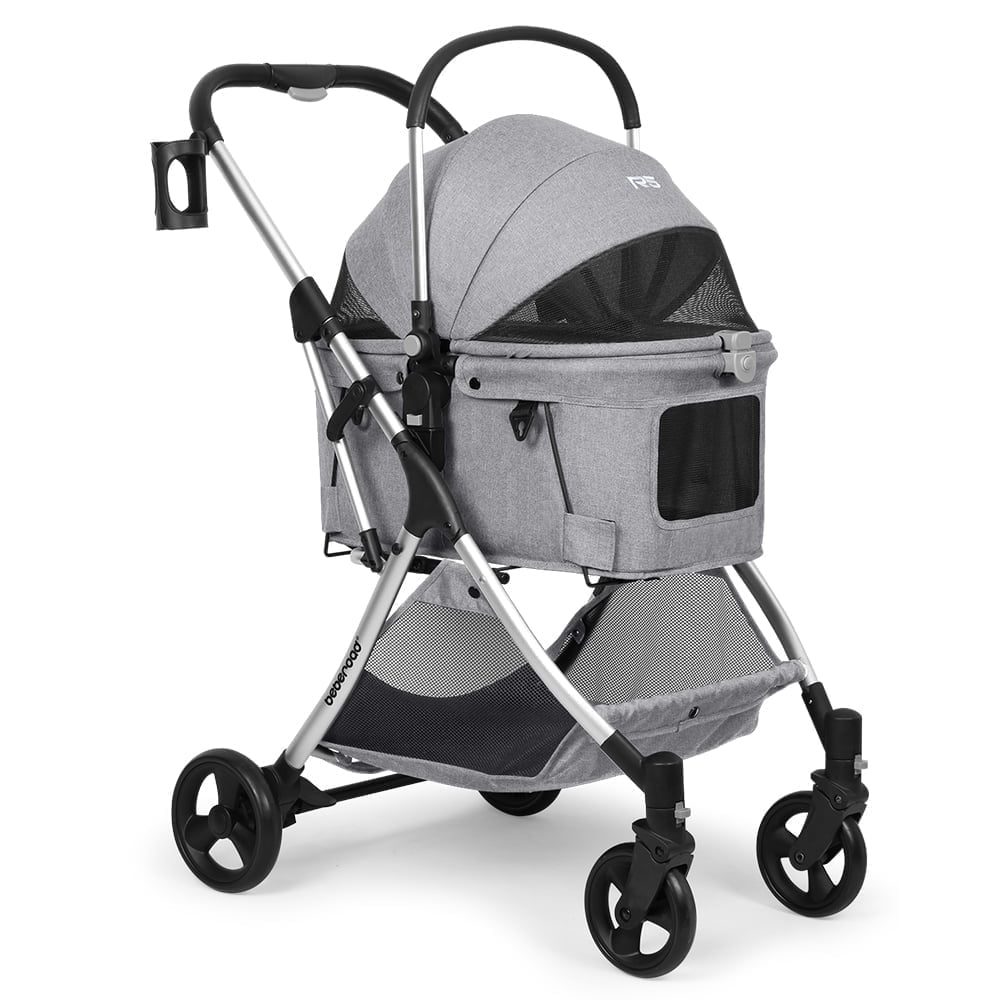 Beberoad Pets Pet Stroller for Small Dogs & Cats, with Removable Basket ...