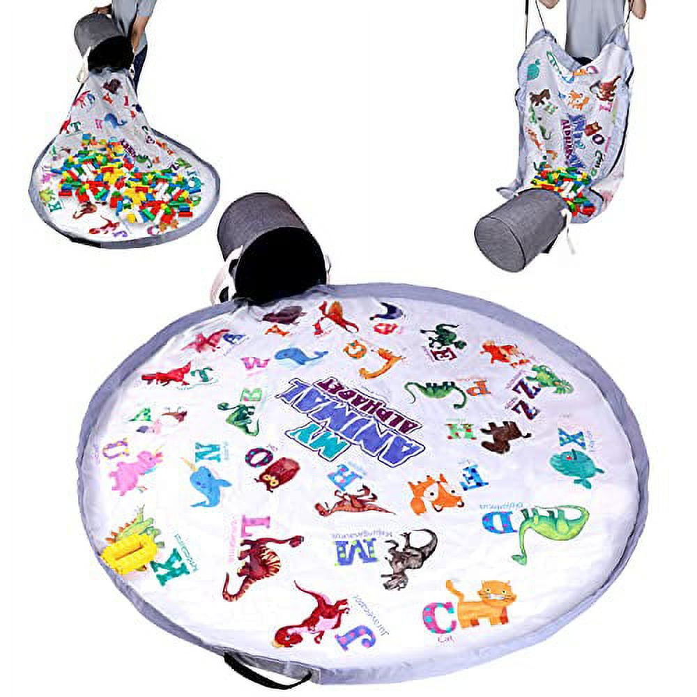 BebiQ Toy Organizers and Storage Baskets with Large Baby Play Mat ...