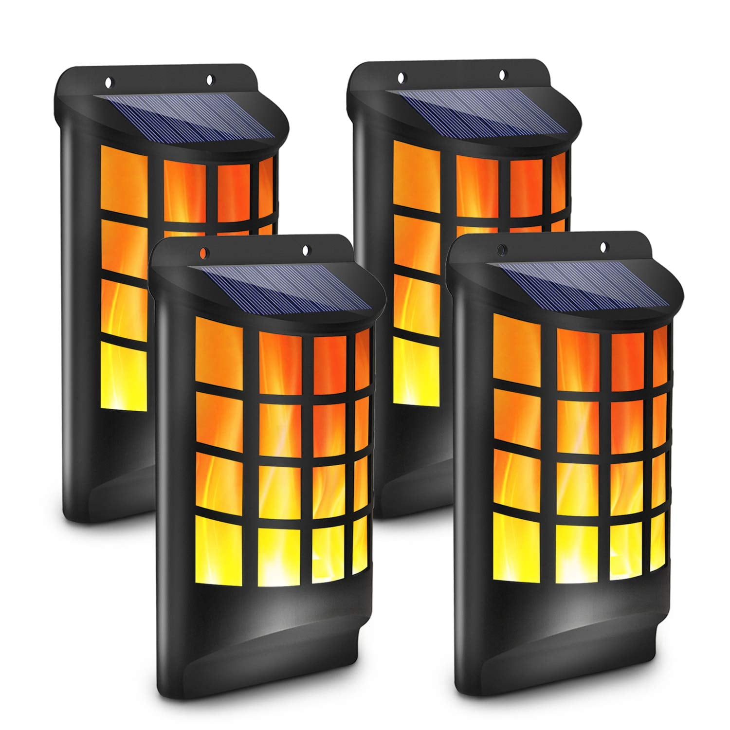 Bebrant Solar Flame Lights Outdoor, Waterproof Flickering Flame Solar ...