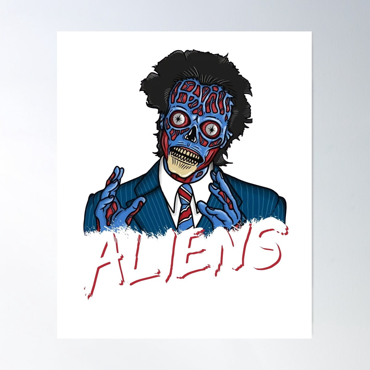 Because Aliens Poster Wall Art Modern Wall Decor For Living Room ...