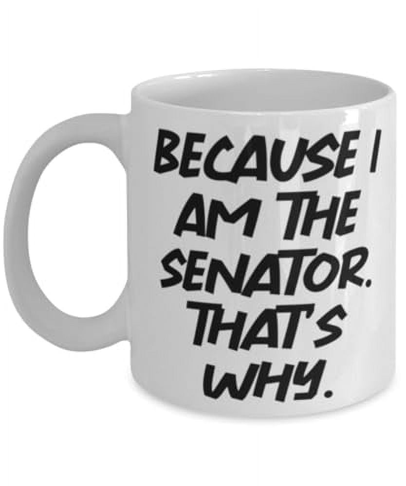 Because I Am the Senator. That's Why. 15oz Mug, Senator Present From ...