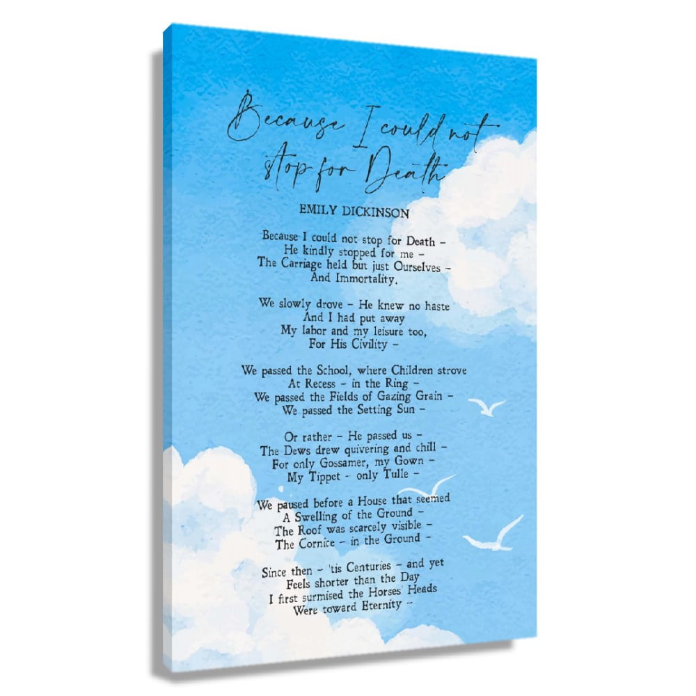 Because I Could Not Stop for Death Wall Art, Canvas Painting for ...