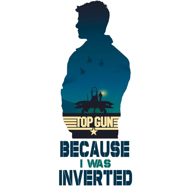 Because I Was Inverted - Bedroom Living Room Decor Maverick Silhouette ...