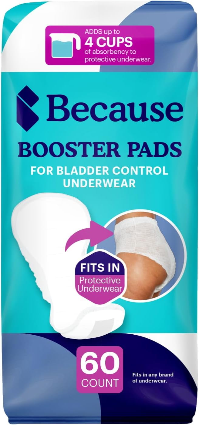 Because Incontinence Booster Pads Overnight - Ultra Long 16", For Women ...