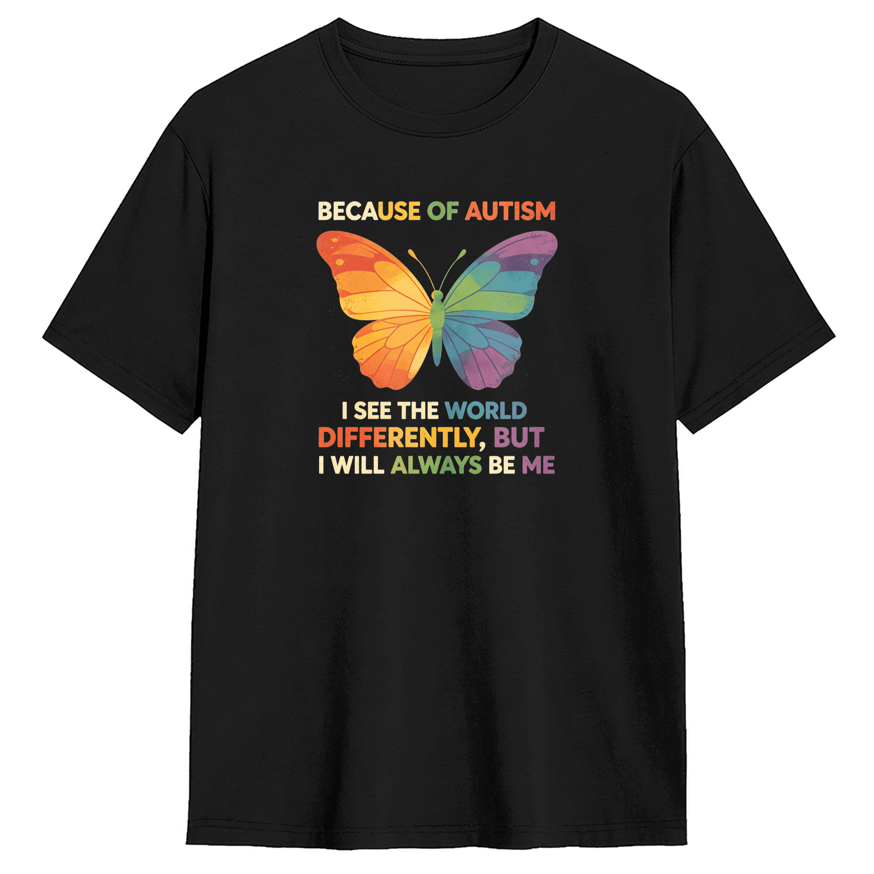 Because Of Autism I See The World Differently Cool Graphic Tee for Men ...
