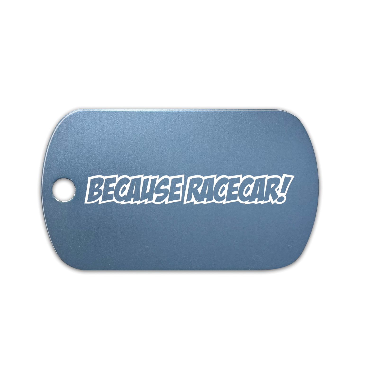 Because Racecar V3 GI Dog Tag Aluminum Keychain jdm - Light Blue ...
