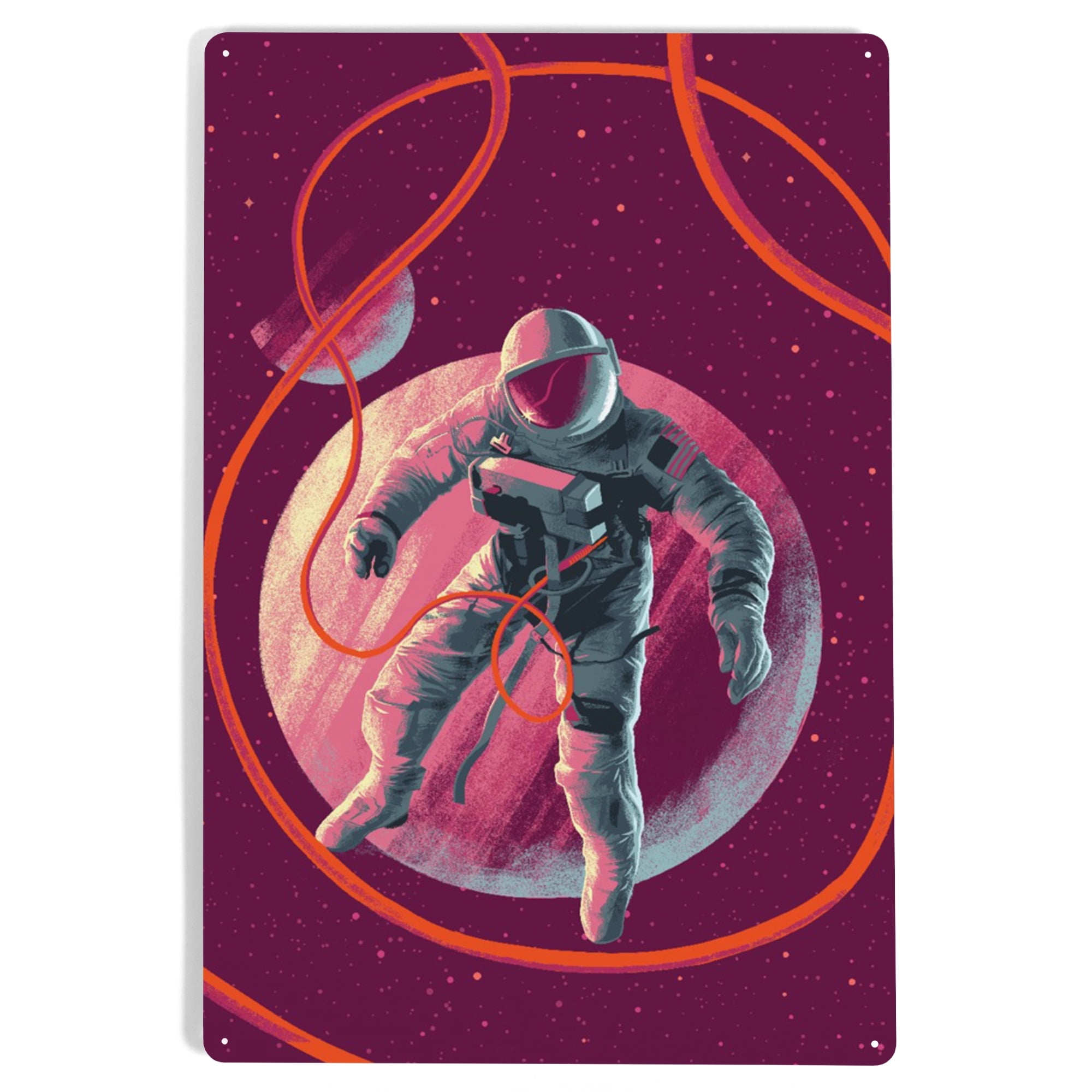 Because, Science Collection, Floating Astronaut (12x18 Aluminum Art ...