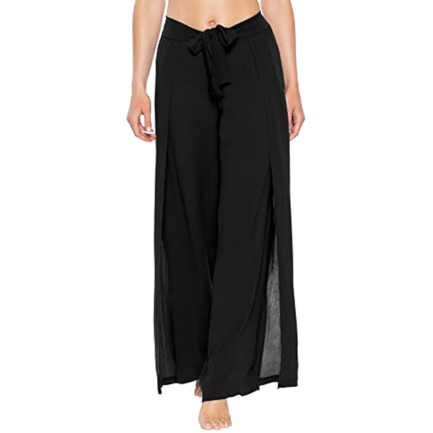 Becca by Rebecca Virtue Women's Tie Front Cover Pants Swim Cover Up ...