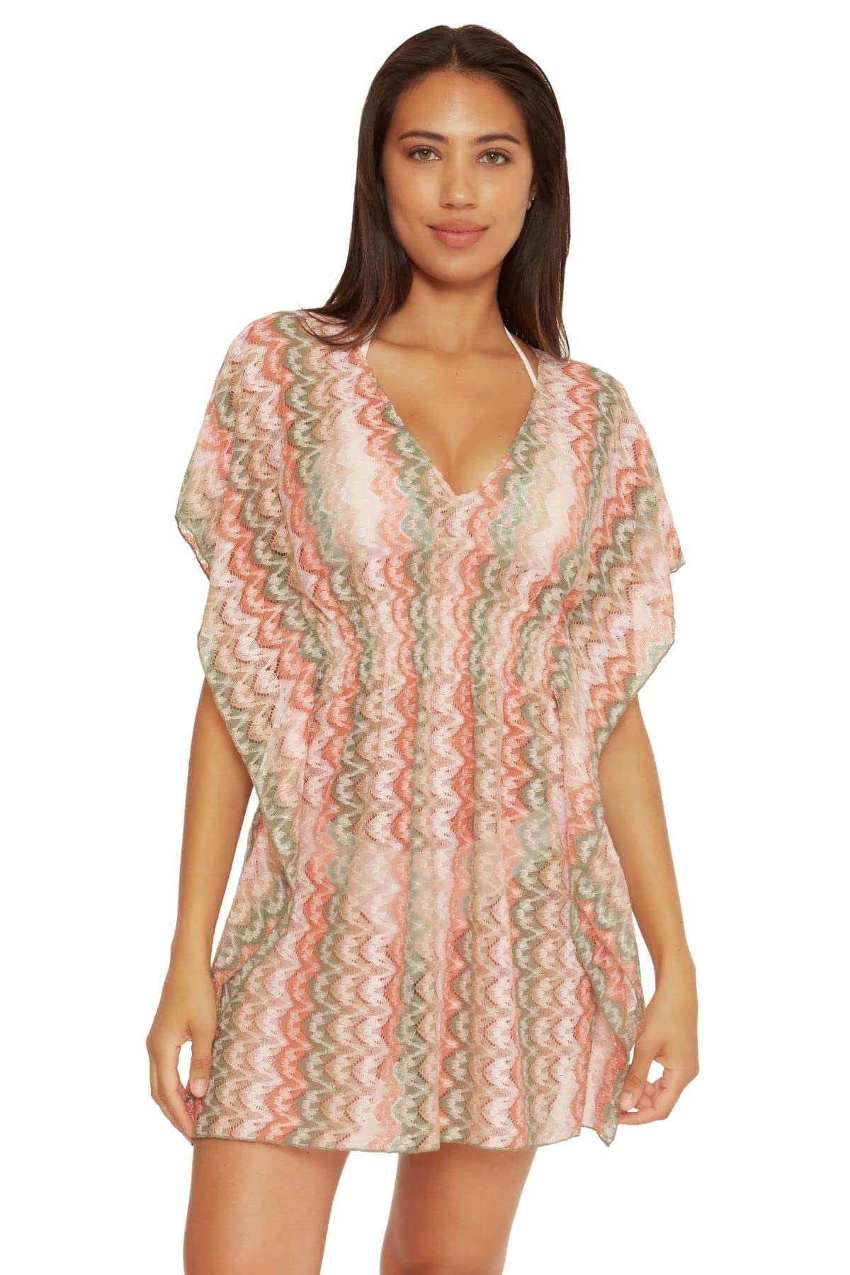 Becca by Rebecca Virtue Womens Solstice Crochet Tunic Cover-Up - Walmart.com