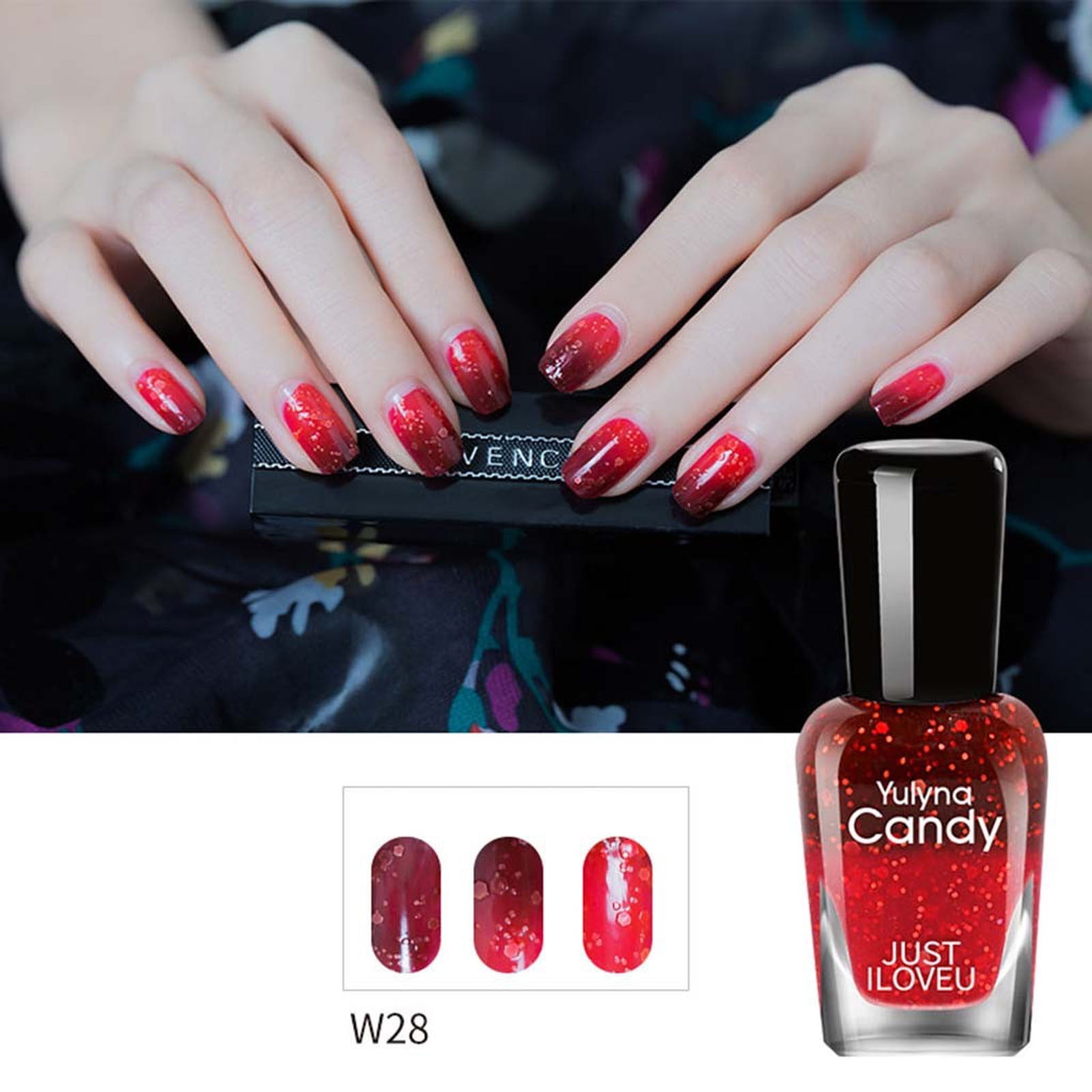 Beccgirl Temperature Control Change Nail Polish Long-Lasting Non-Bake ...