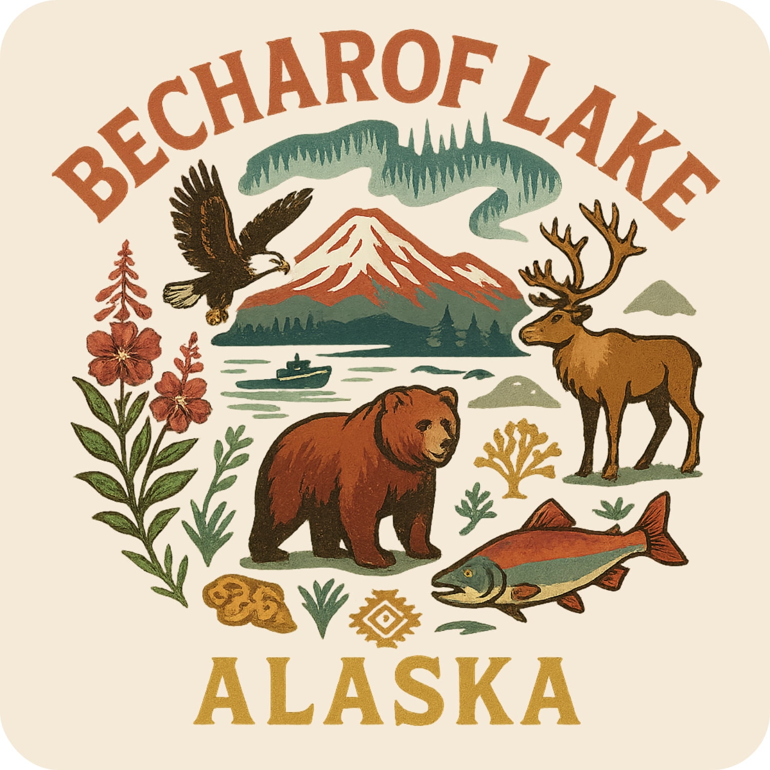 Becharof Lake Alaska Keepsakes Souvenir Vinyl Sticker – Destination ...