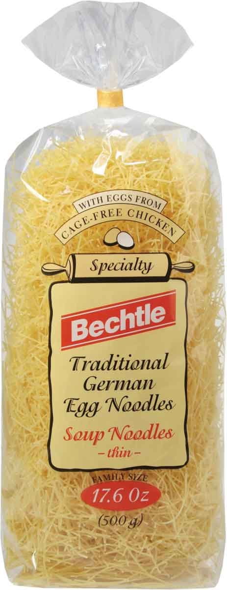 Bechtle Traditional German Egg Noodles, Thin Soup Pasta, 1.1 lb Pack of ...