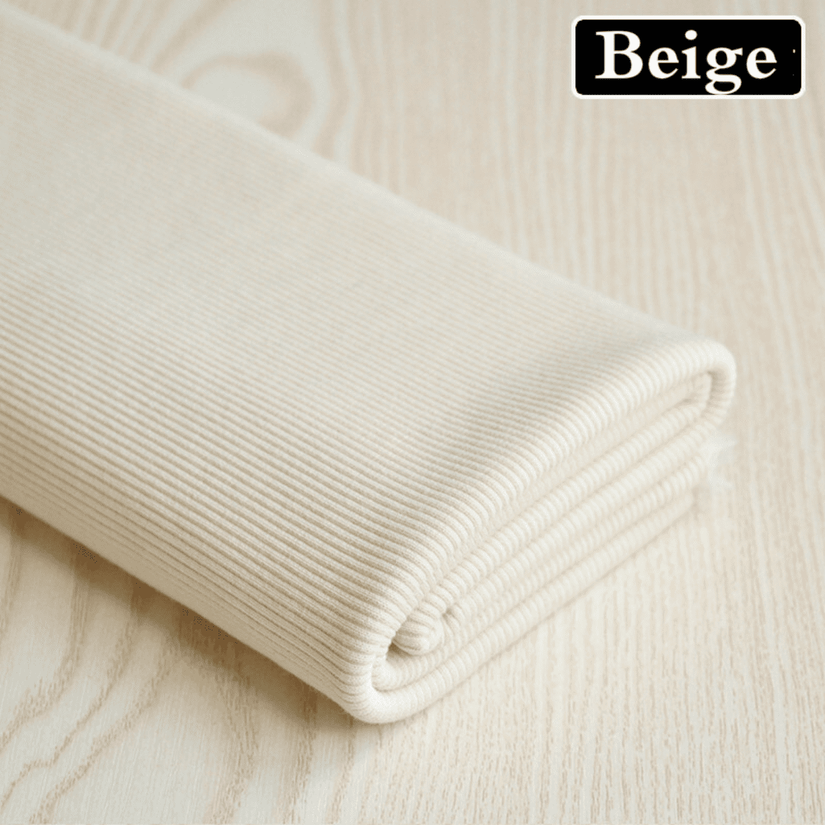 Becikitc Cotton Knit Rib Fabric for Sewing Trim, Stretchy Ribbed Cuffs ...