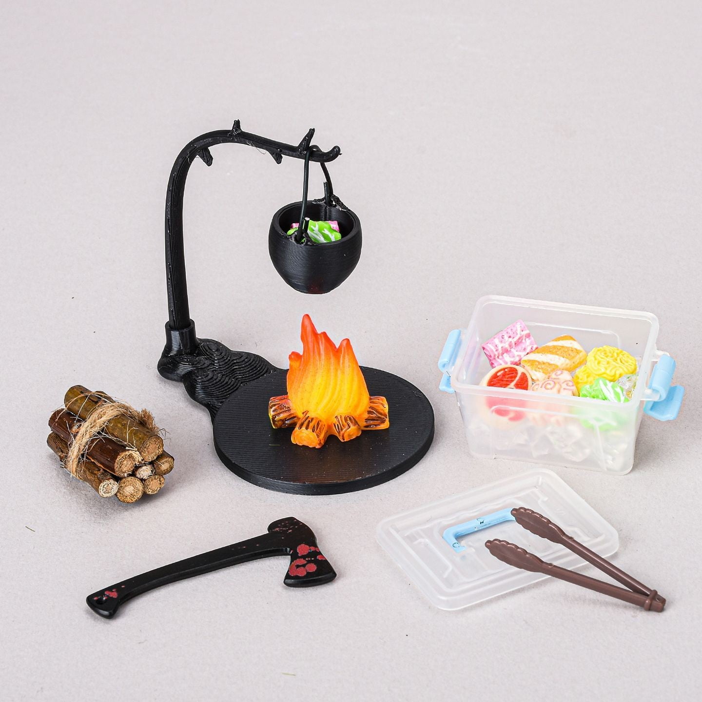 Becikitc Mini Camping Tent Playset with Light-Up LED Campfire ...