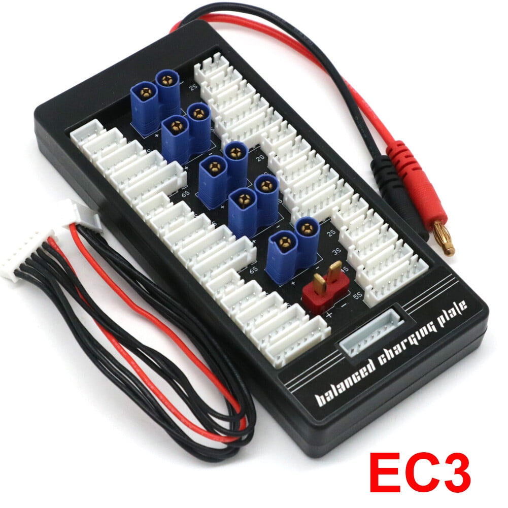 Becikitc XT60 XT30 XT90 EC3 EC5 Parallel Charging Board, 2–6S Lipo Battery Connector Plate for ...