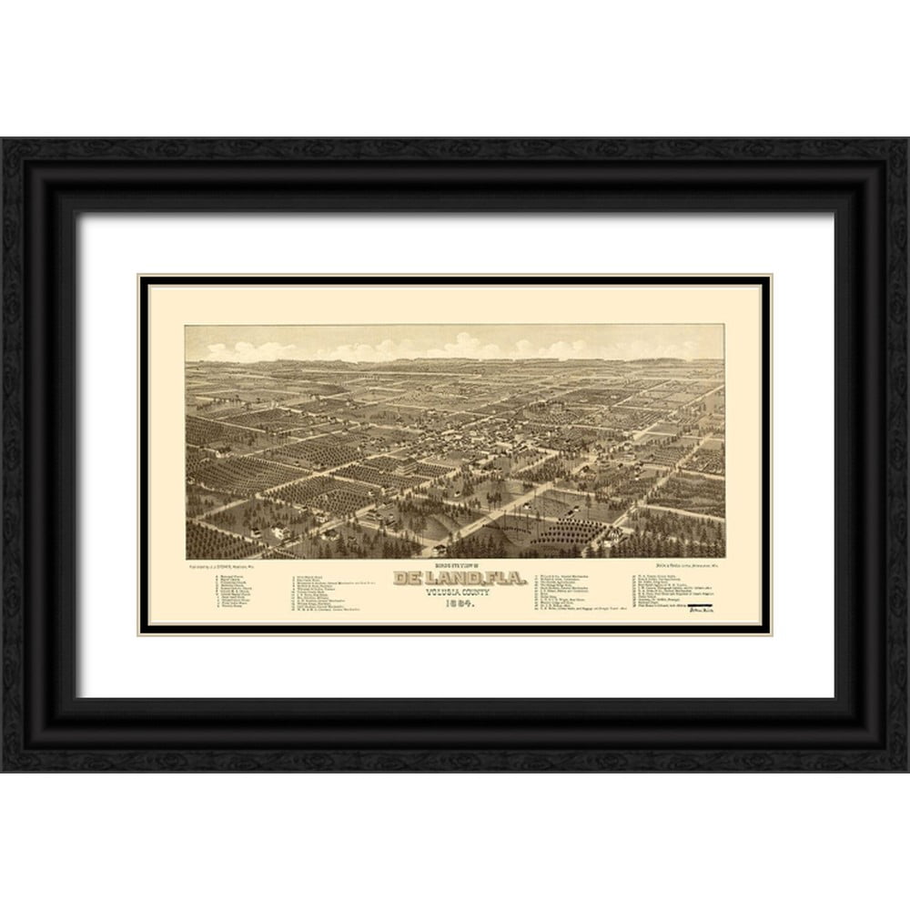 Beck 24x15 Black Ornate Wood Framed with Double Matting Museum Art ...