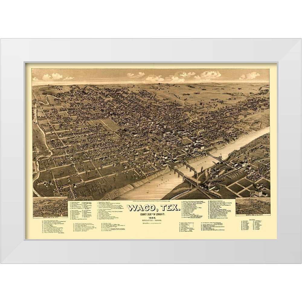 Beck 32x24 White Modern Wood Framed Museum Art Print Titled - Waco ...